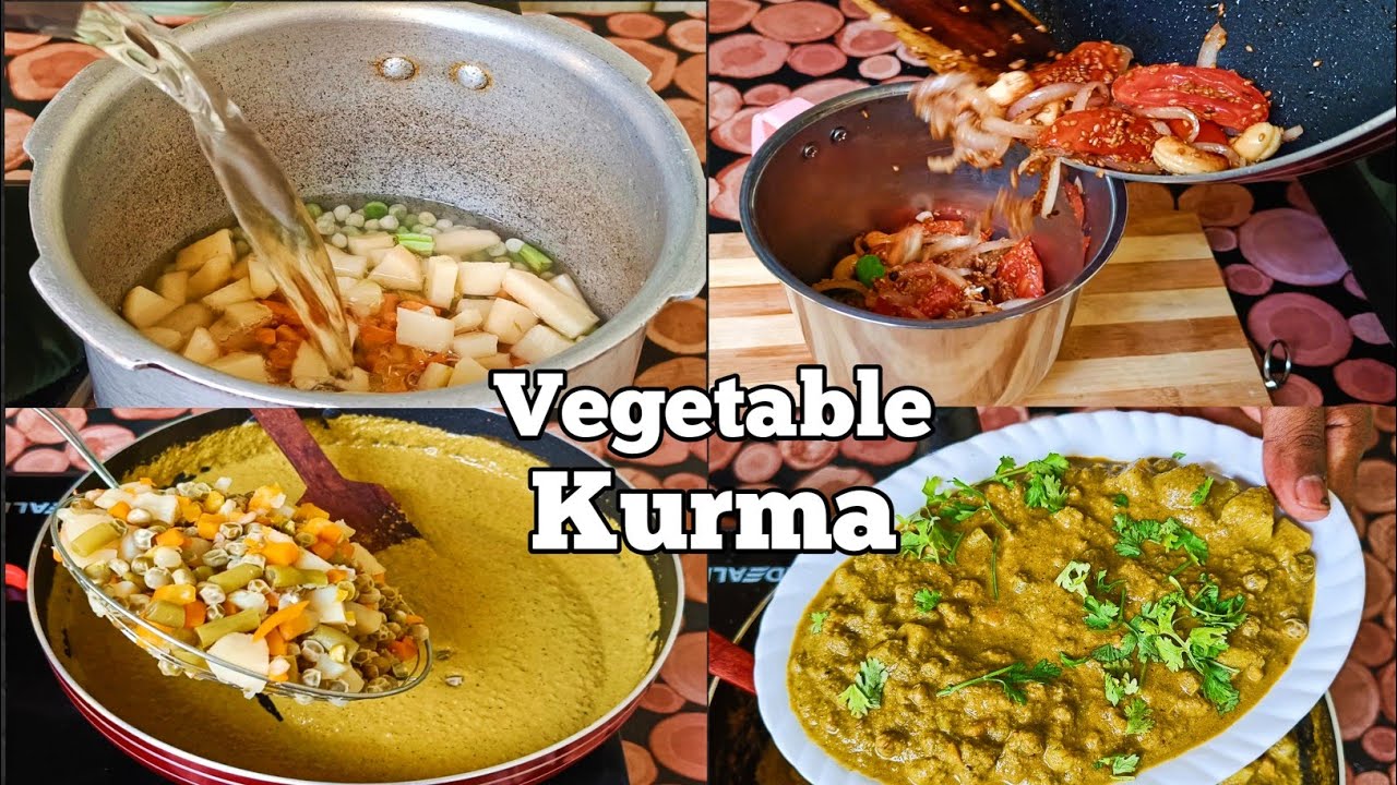 Vegetable Kurma recipe in only 5 minutes || Pure 100% Vegetable Kurma ...