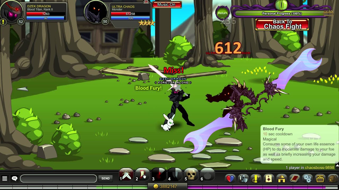 AQW: Solo Ultra chaos boss (Bloodtitan) - YouTube