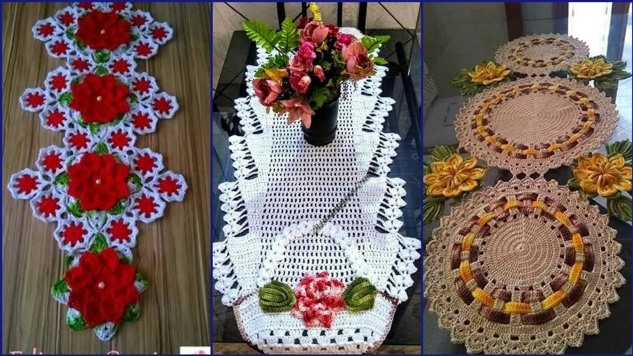 Crochet Flower Lace Table Mats Designs Patterns For Classy Look - YouTube