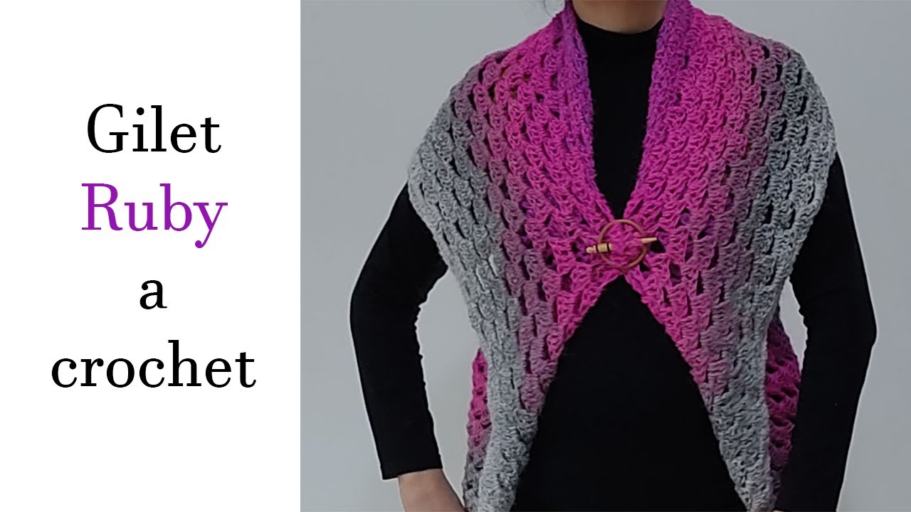Tutorial Gilet Ruby a crochet 2 - YouTube