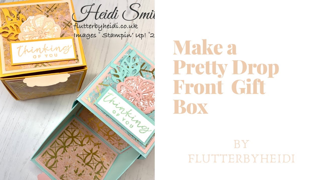 Gift Box: How to make a Drop Front Gift Box - YouTube