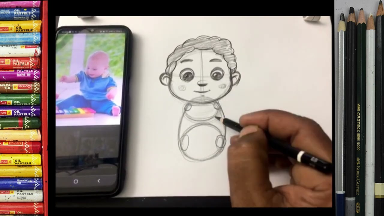 how to draw child character - YouTube