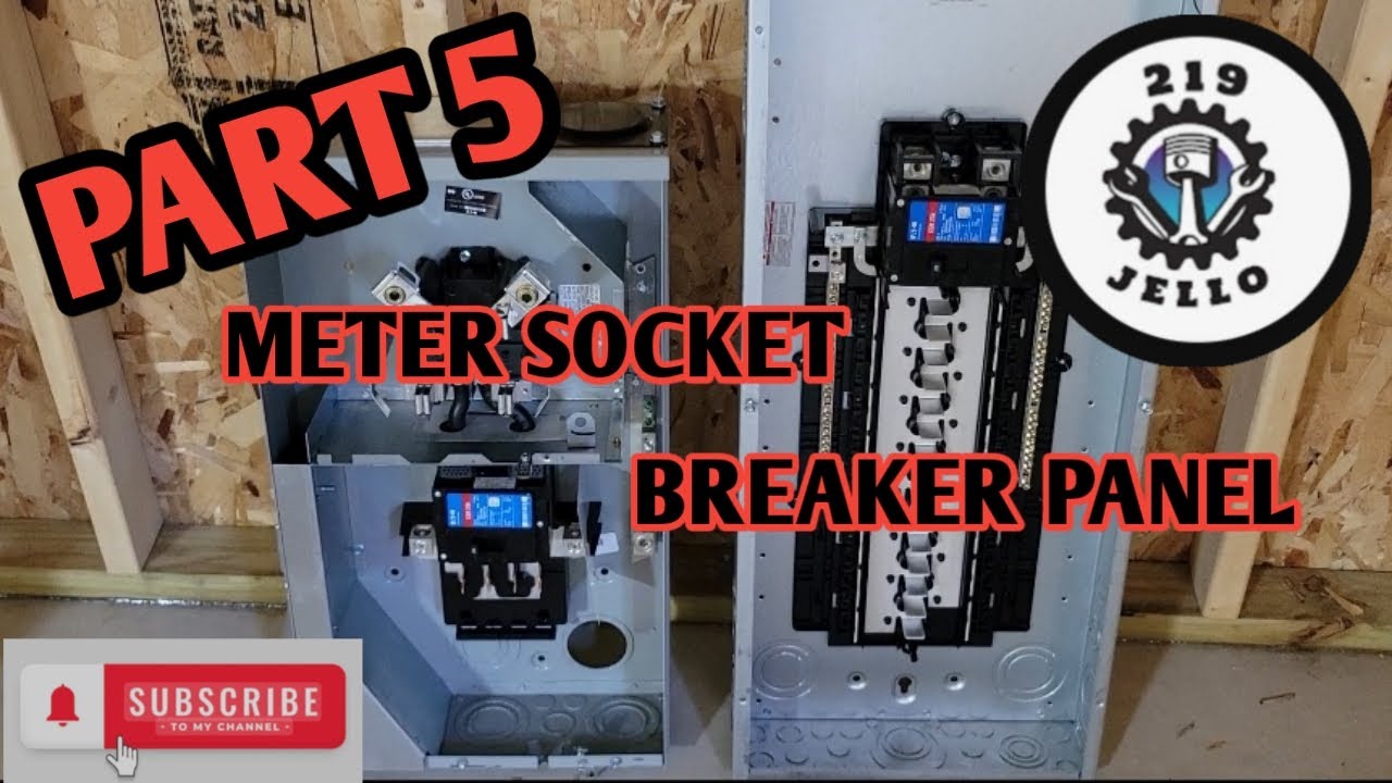 Meter Socket & Main Breaker Panel Installation - YouTube