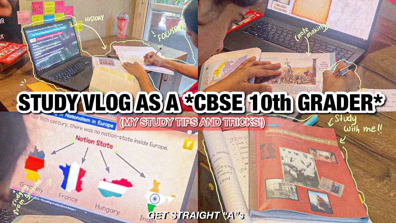 Study With Me as a *CBSE 10th GRADER* / How to Stay Focused and Score A ...