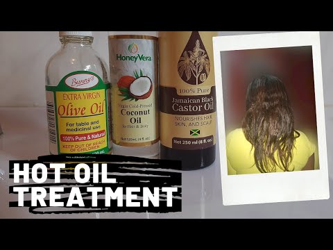 Hot Oil Treatment on Relaxed/How To Do Hot Oil Treatment At Home/ How To  Pre-poo Relaxed Hair