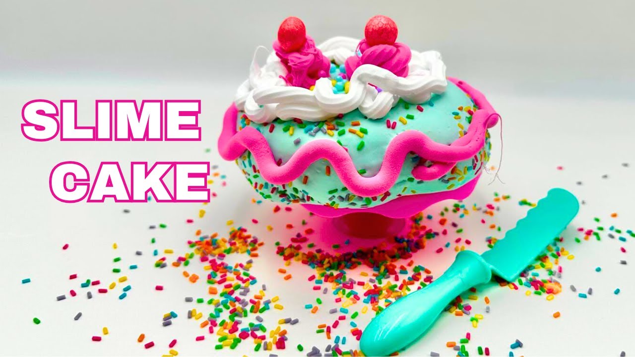 How to make Slime Cake ASMR Satisfying! - YouTube
