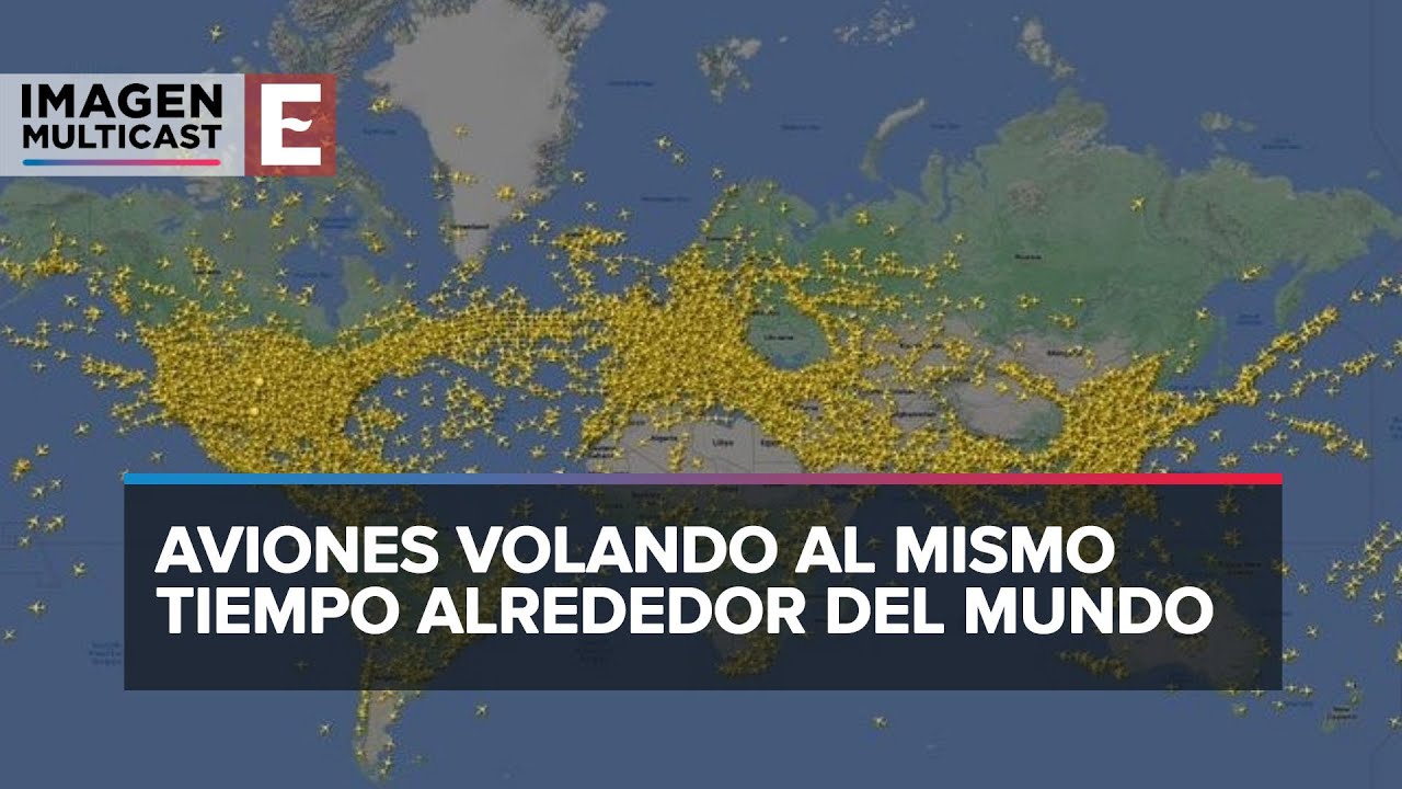 Rastrean 22 mil aviones volando al mismo tiempo - YouTube