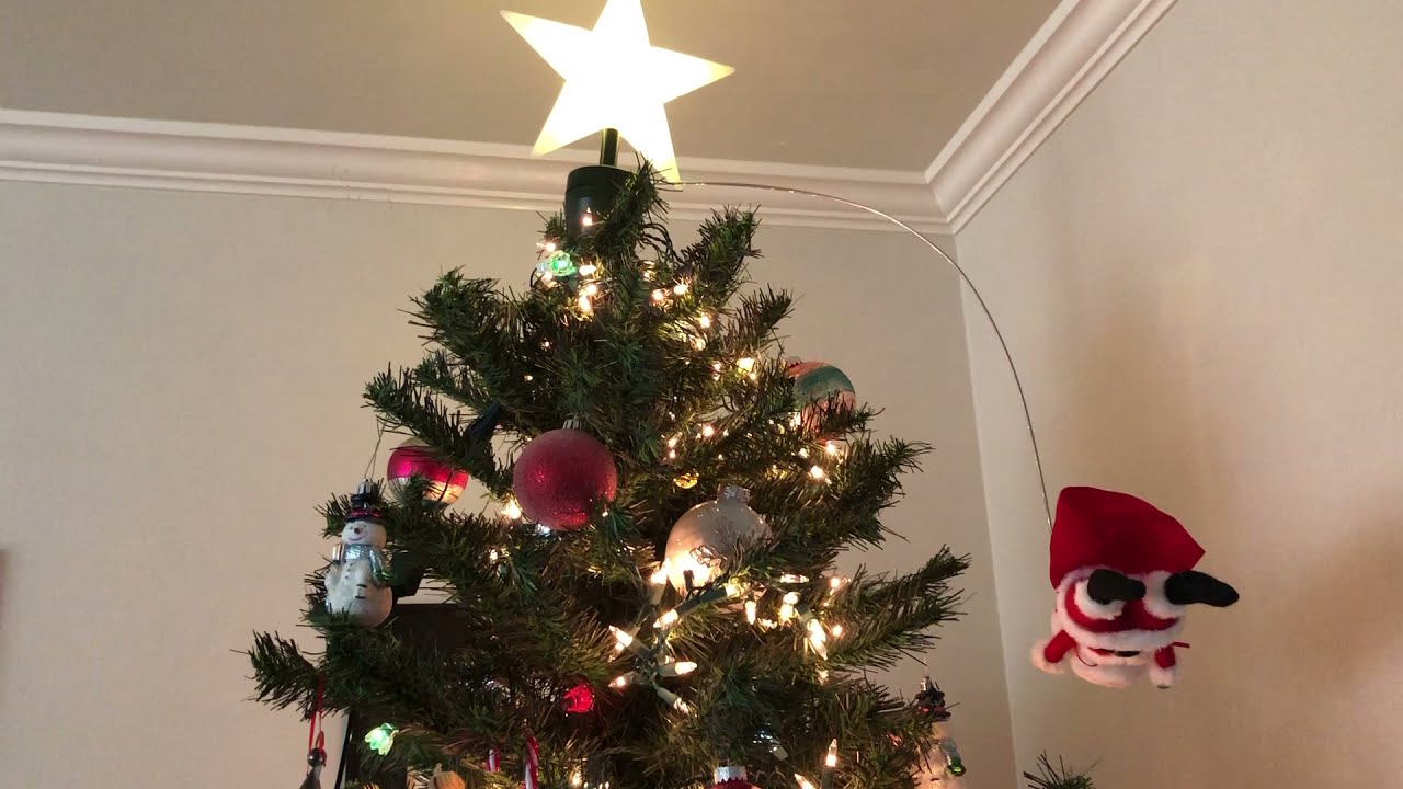 MR. CHRISTMAS SUPER FLYING SANTA CLAUS TREE TOPPER - YouTube