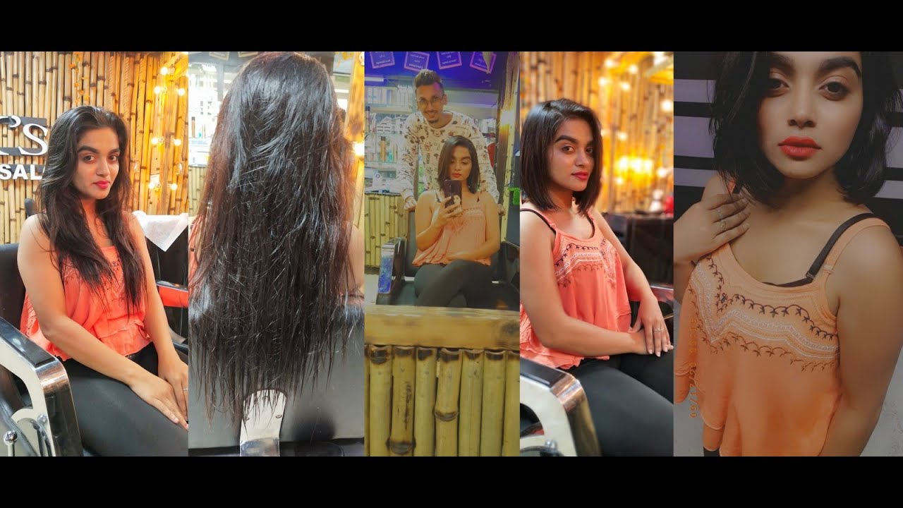 Long to Blunt Haircut At Vks Infinity Salon By Hairstylist Viraj - YouTube