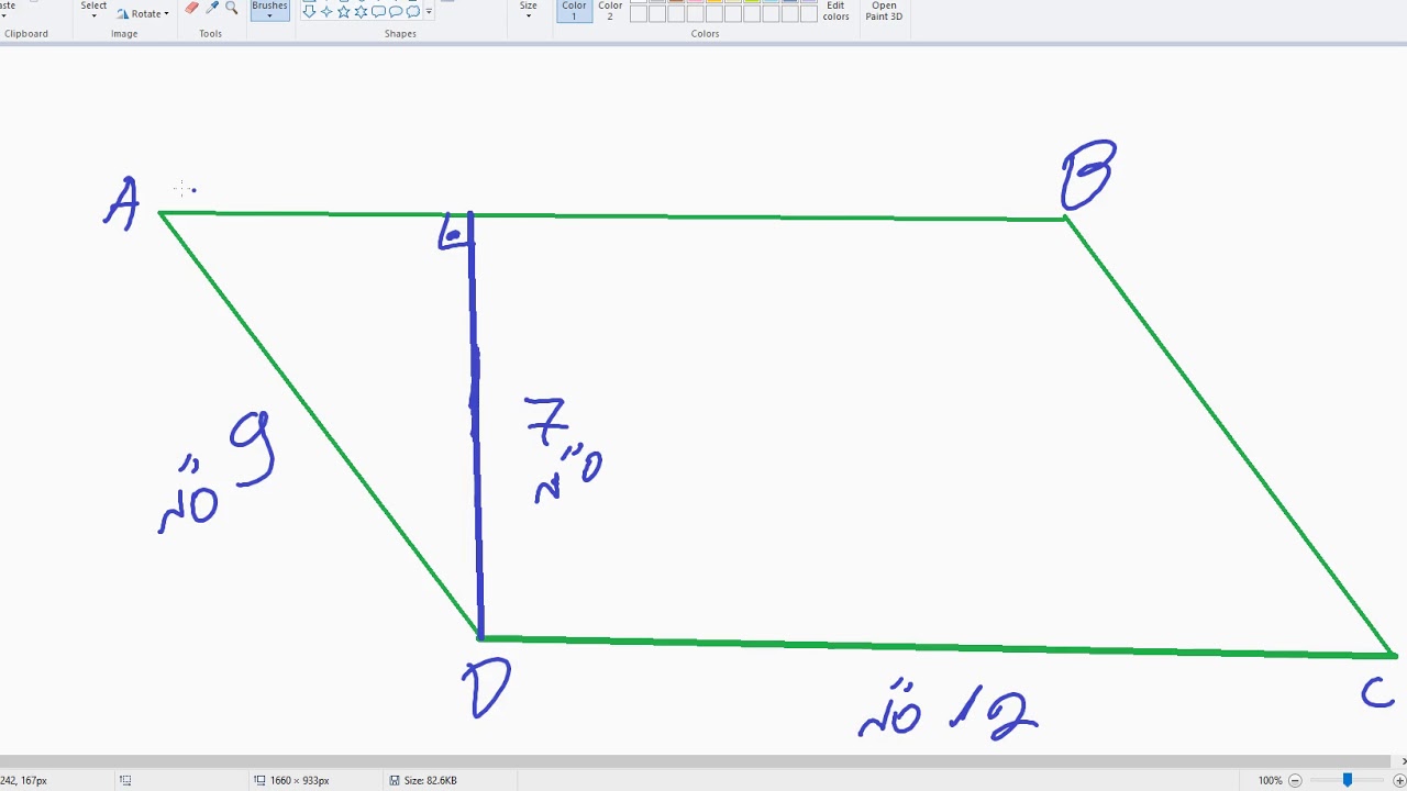 חישוב שטח מקבילית -כיתות ז עד ט - YouTube