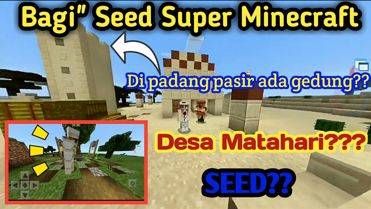 Di Padang Pasir Ada Gedung?? -Bagi bagi seed Minecraft | TERBARU - YouTube