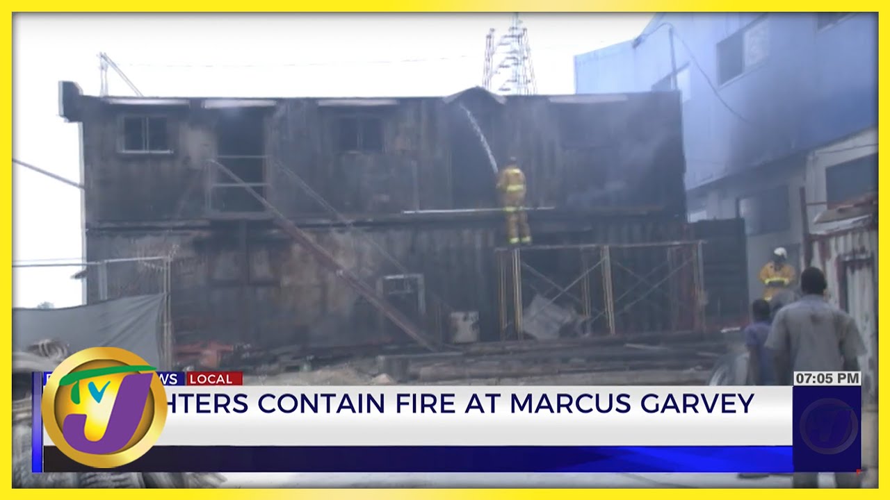 Firefighters Contain Fire at Marcus Garvey Drive | TVJ News - YouTube