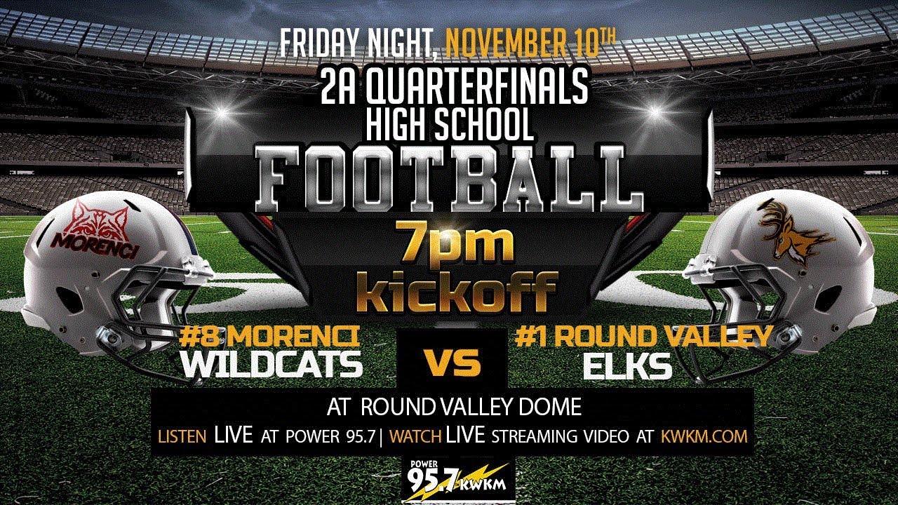 Morenci Wildcats vs Round Valley Elks Varsity Football - YouTube