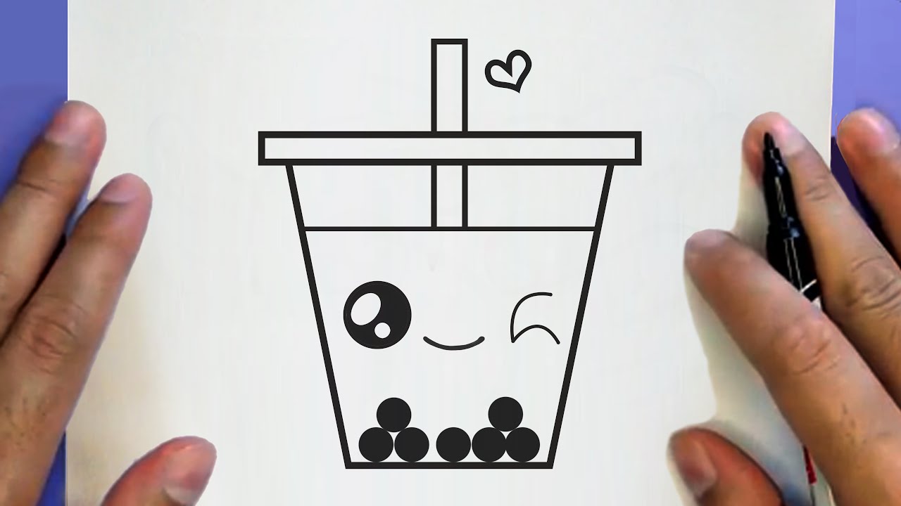 HOW TO DRAW A CUTE BABO TEA, STEP BY STEP, DRAW Cute things - YouTube