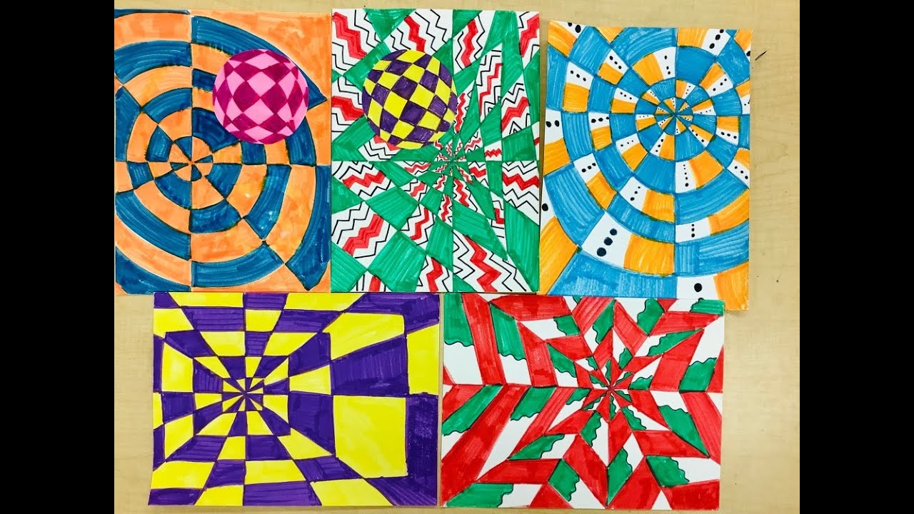 Op Art Spiderwebs - YouTube