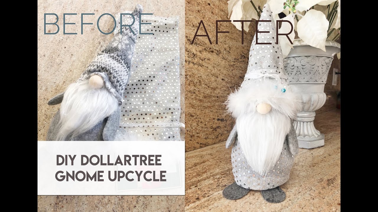 DIY Dollar tree Gnome upcycle - YouTube