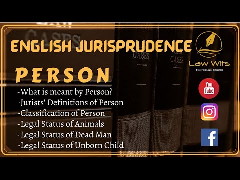Person in Jurisprudence | Legal Statuses | Law Wits - YouTube