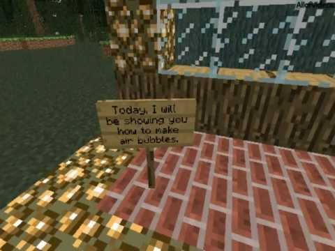 Minecraft - How to make an Air Bubble - YouTube