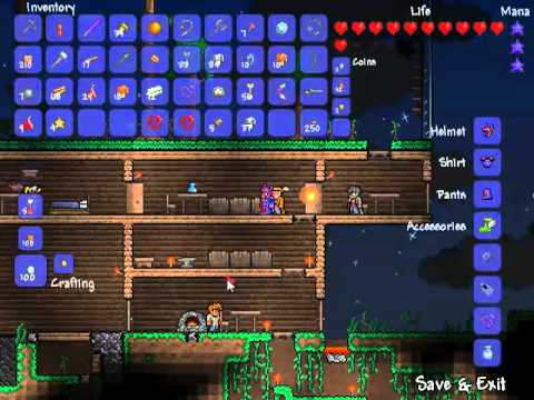 Let's Play - Terraria - [21] Fallen Stars and Home Improvement - YouTube