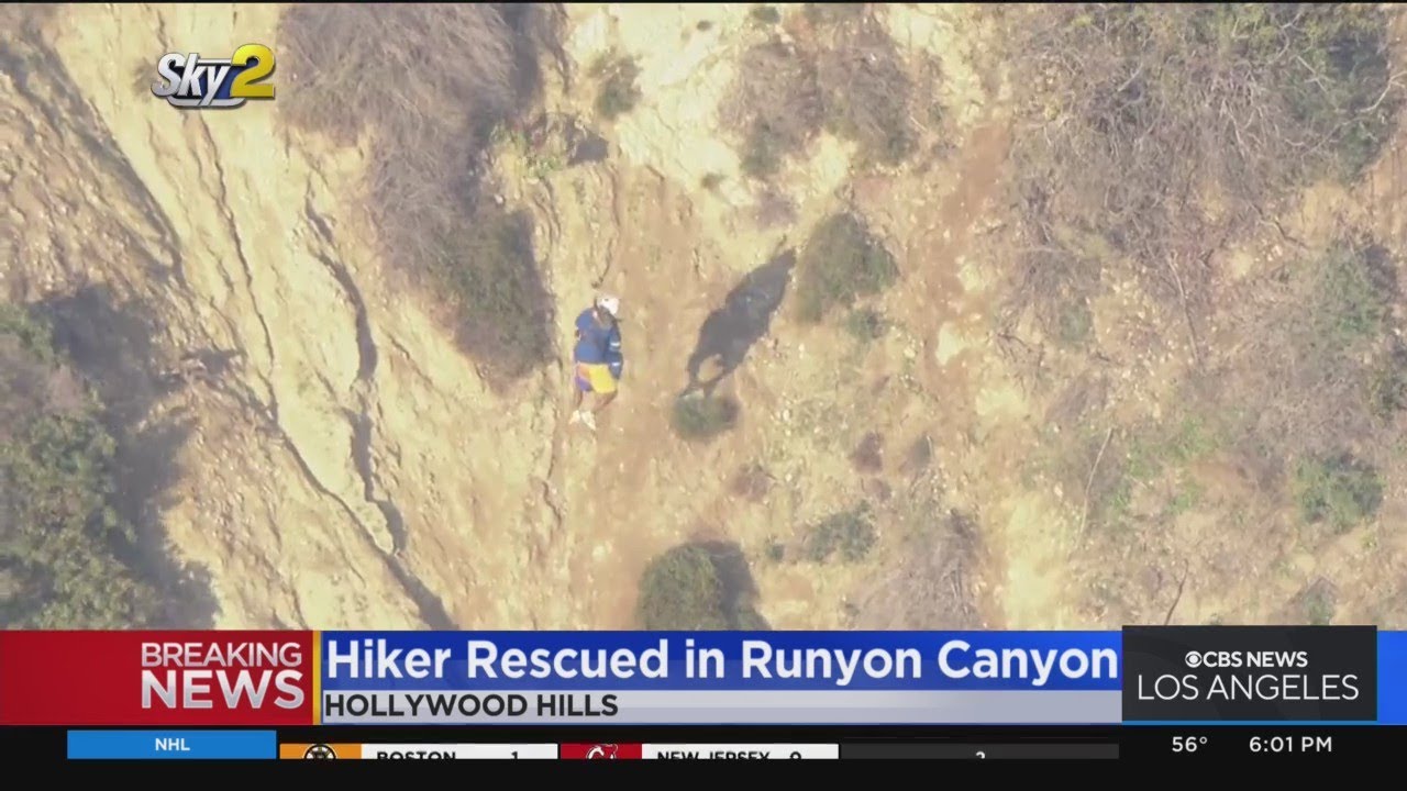Hiker rescued after fall in Runyon Canyon area - YouTube