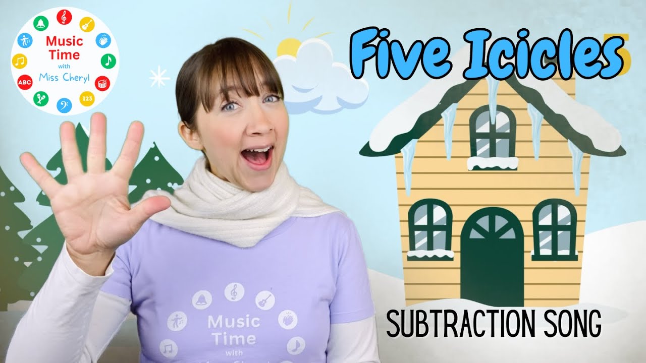 Five Icicles 🎵 Children's Winter Song 🎵 Music Time with Miss Cheryl ...