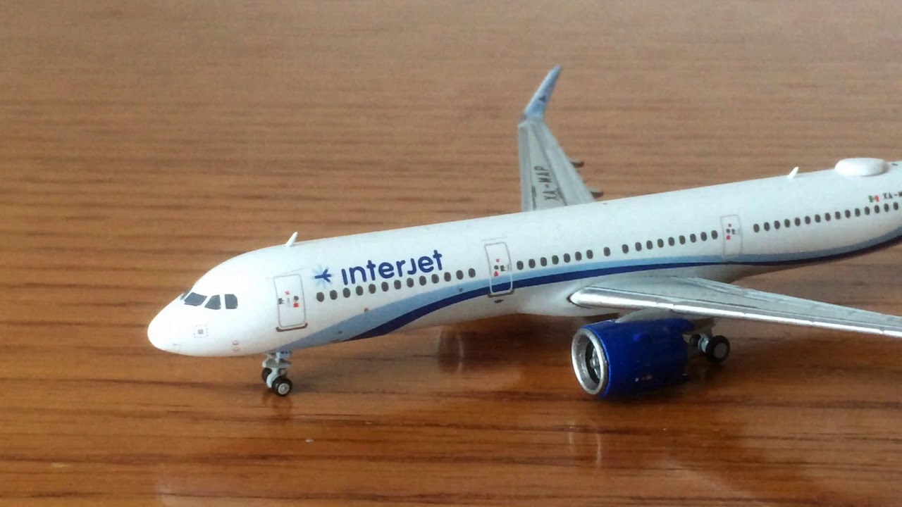Gemini Jets 1:400 Interjet Airbus a321neo Unboxing and Review - YouTube
