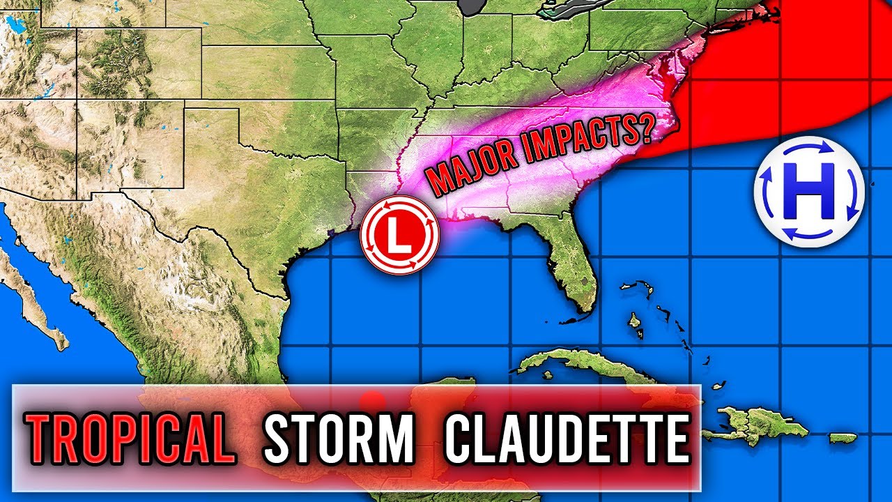 Tropical Storm Claudette Forecast... Major Impacts - YouTube