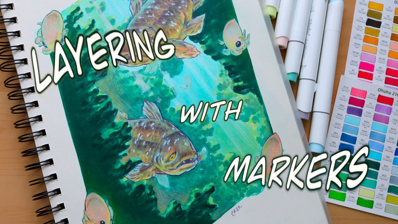 HOW TO CREATE DEPTH BY LAYERING WITH ALCOHOL MARKERS! - YouTube