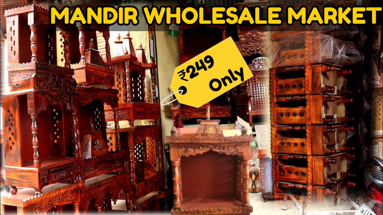 Mandir wholesale market || Wooden temple || Mandir design for home ...