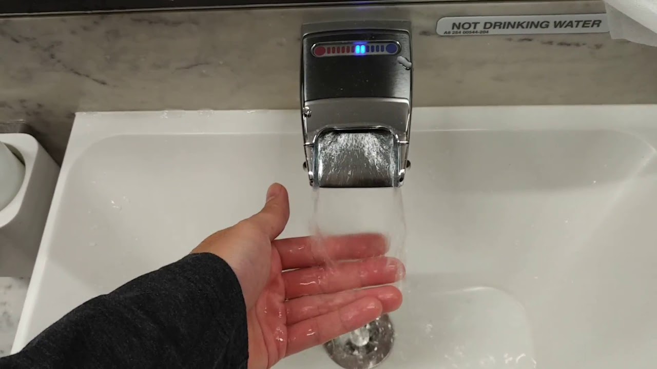 SQ A380 Suites Bathroom Tap - YouTube