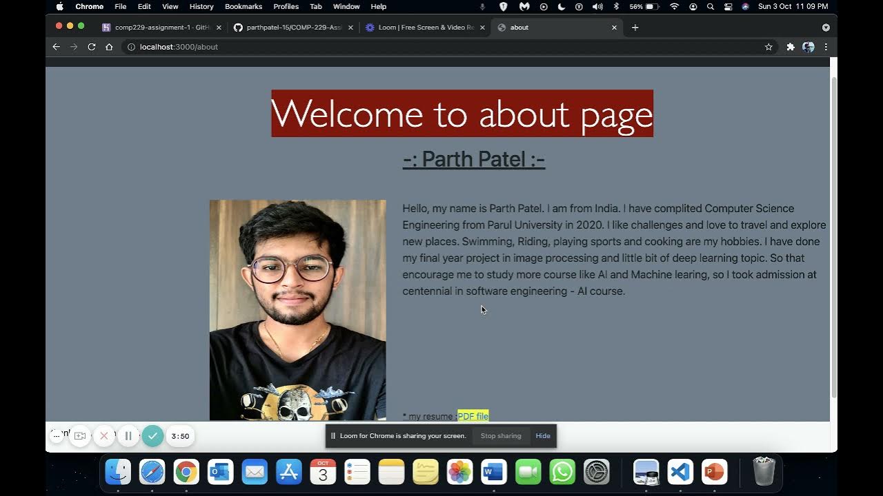 COMP-229 assignment-1-Express Portfolio Site - YouTube