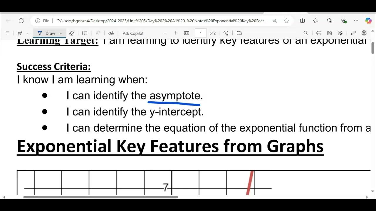 1/7/25 A1 Warm Up, Notes Exponential Functions Graphs & Equations # ...