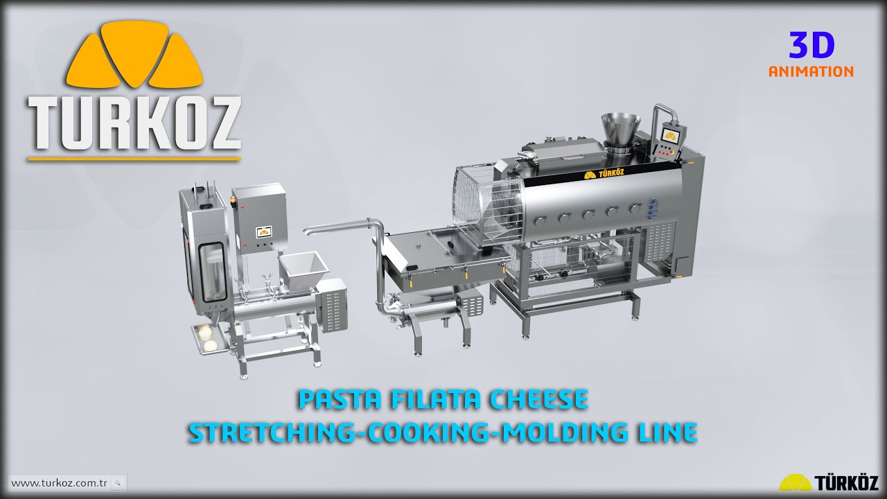 Pasta Filata Cheese Stretching / Cooking / Molding Line - Turkoz ...