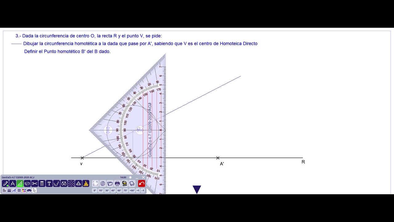 3 Trazar Circunferencia Homotética por A y Definir el Punto Homotetico ...