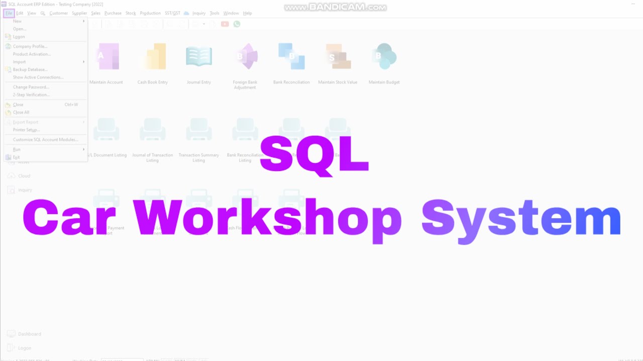SQL Car Workshop System - YouTube