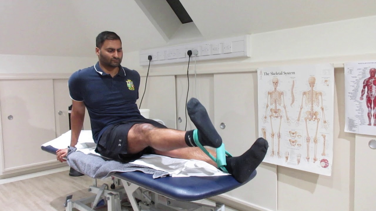 Seated SLR with Hip External Rotation - YouTube