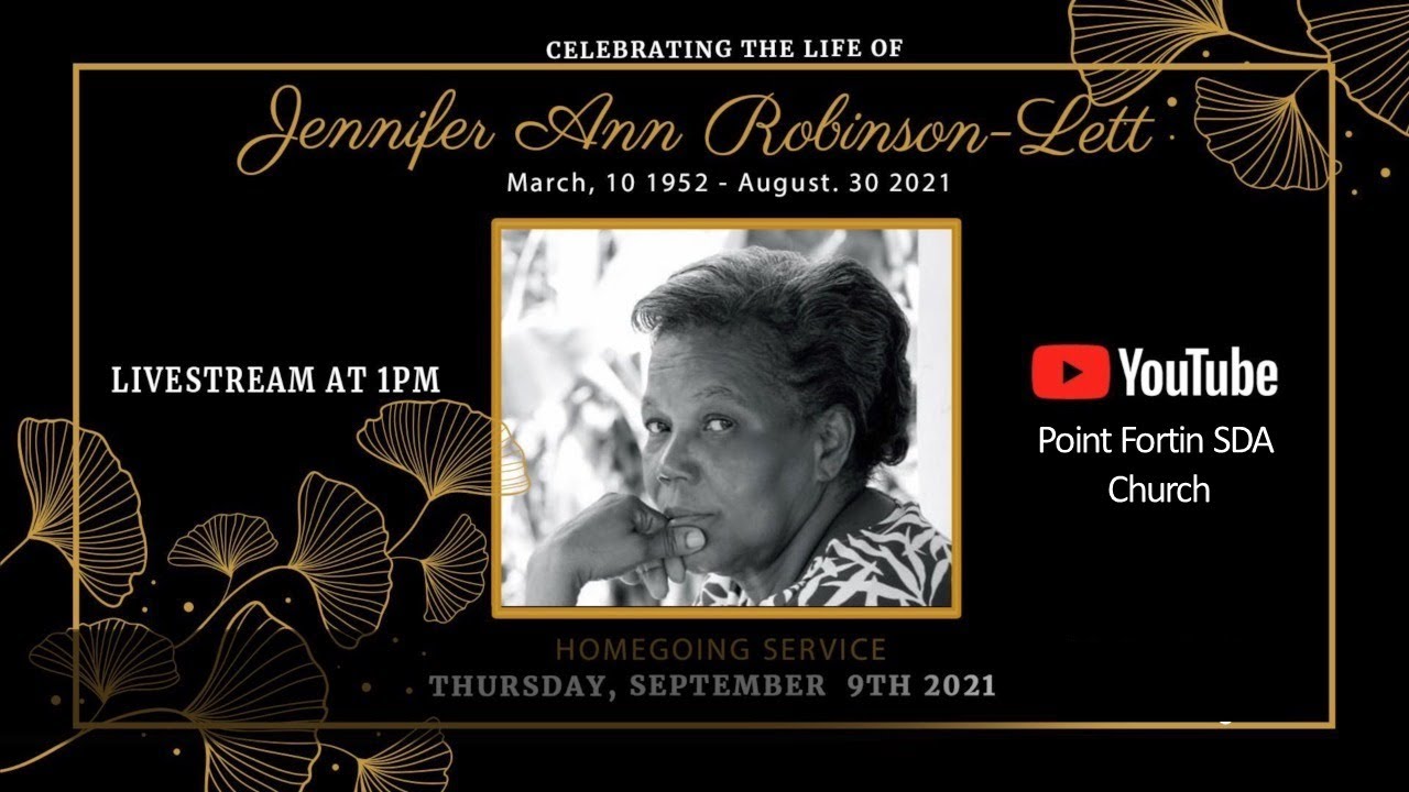 Celebrating the life of Sis Jennifer Lett | Thursday 9th Sept, 2021 ...