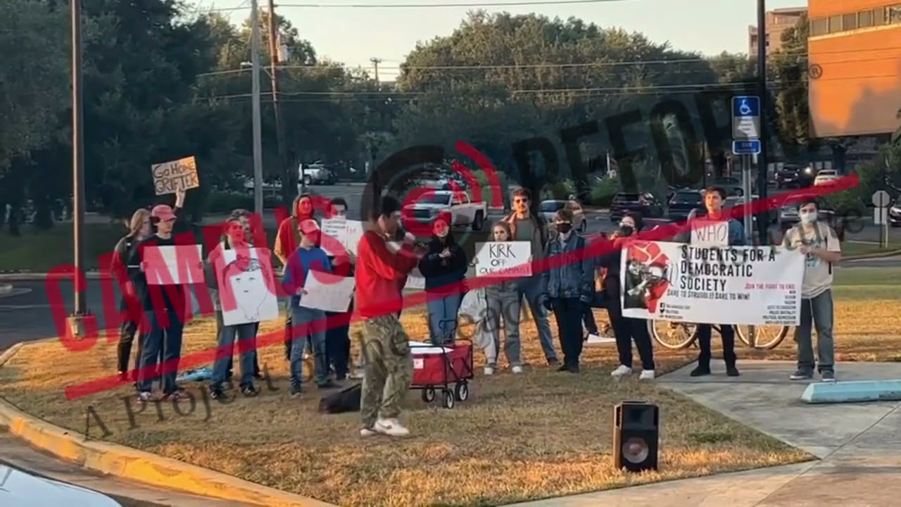 EXCLUSIVE: Students Protest Charlie Kirk During Florida Speech - YouTube