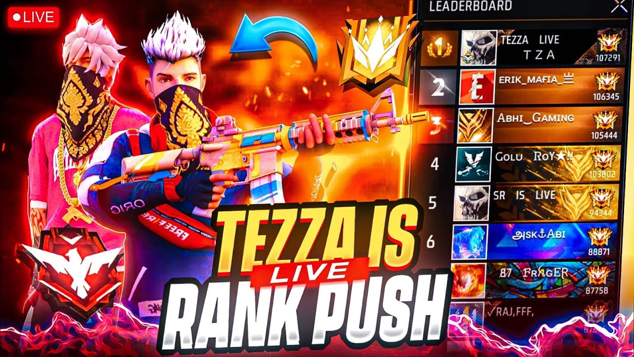 🔴BR GRANDMASTER RANK PUSH DAY #1 | TEZZA YT IS FREE FIRE LIVE😎👽 #classyff #freefirelive - YouTube