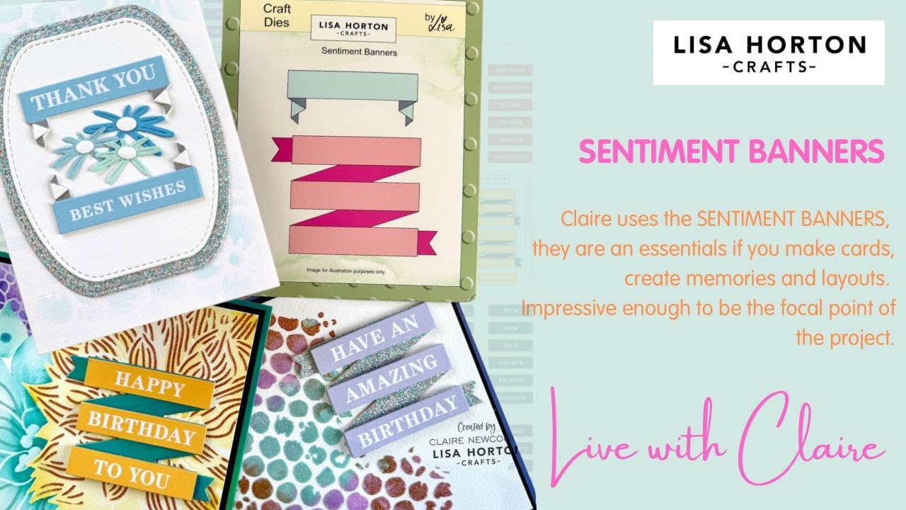CRAFT WITH THE NEW SENTIMENT BANNERS - YouTube
