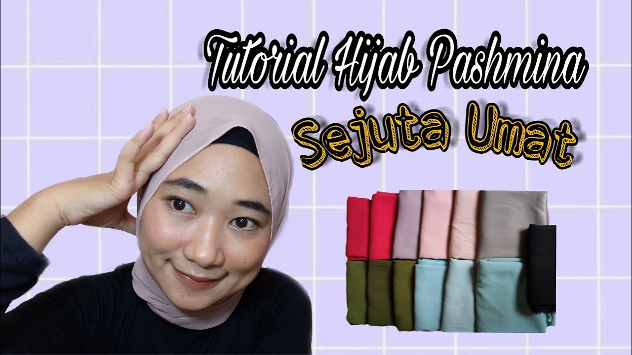 TUTORIAL HIJAB PASHMINA │ Paling Mudah - Untuk Lebaran #dirumahaja ...