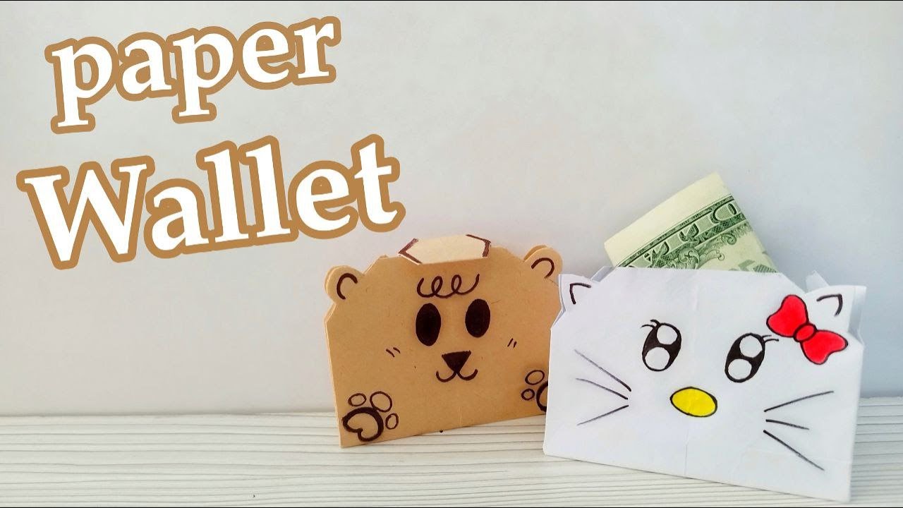 DIY mini paper wallet || How to make a cute paper wallet - YouTube