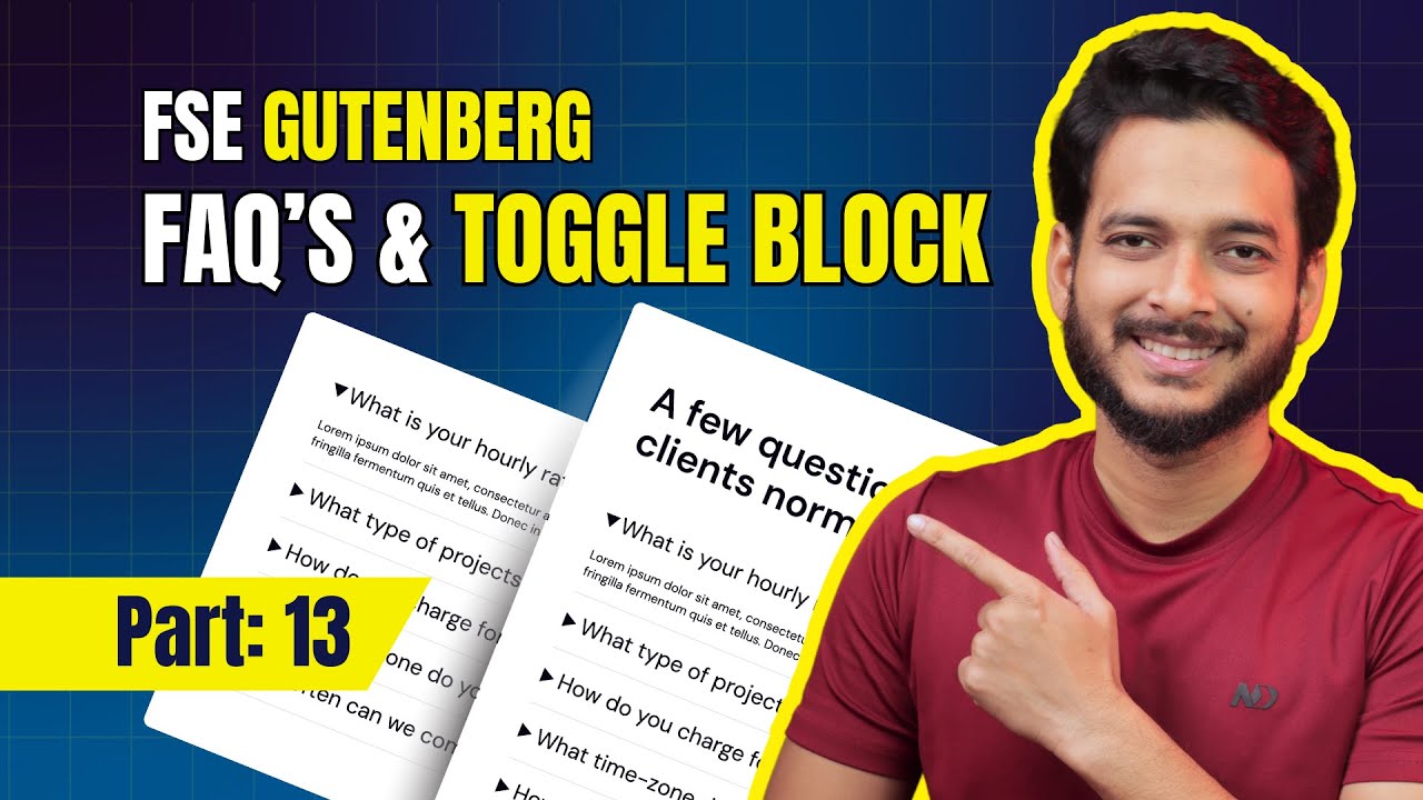 13. How to Use Toggle in Gutenberg and Create FAQ’s Section - YouTube