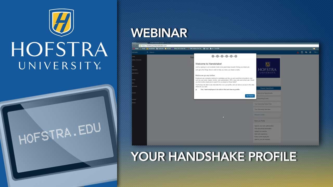 Your Handshake Profile - Hofstra University - YouTube