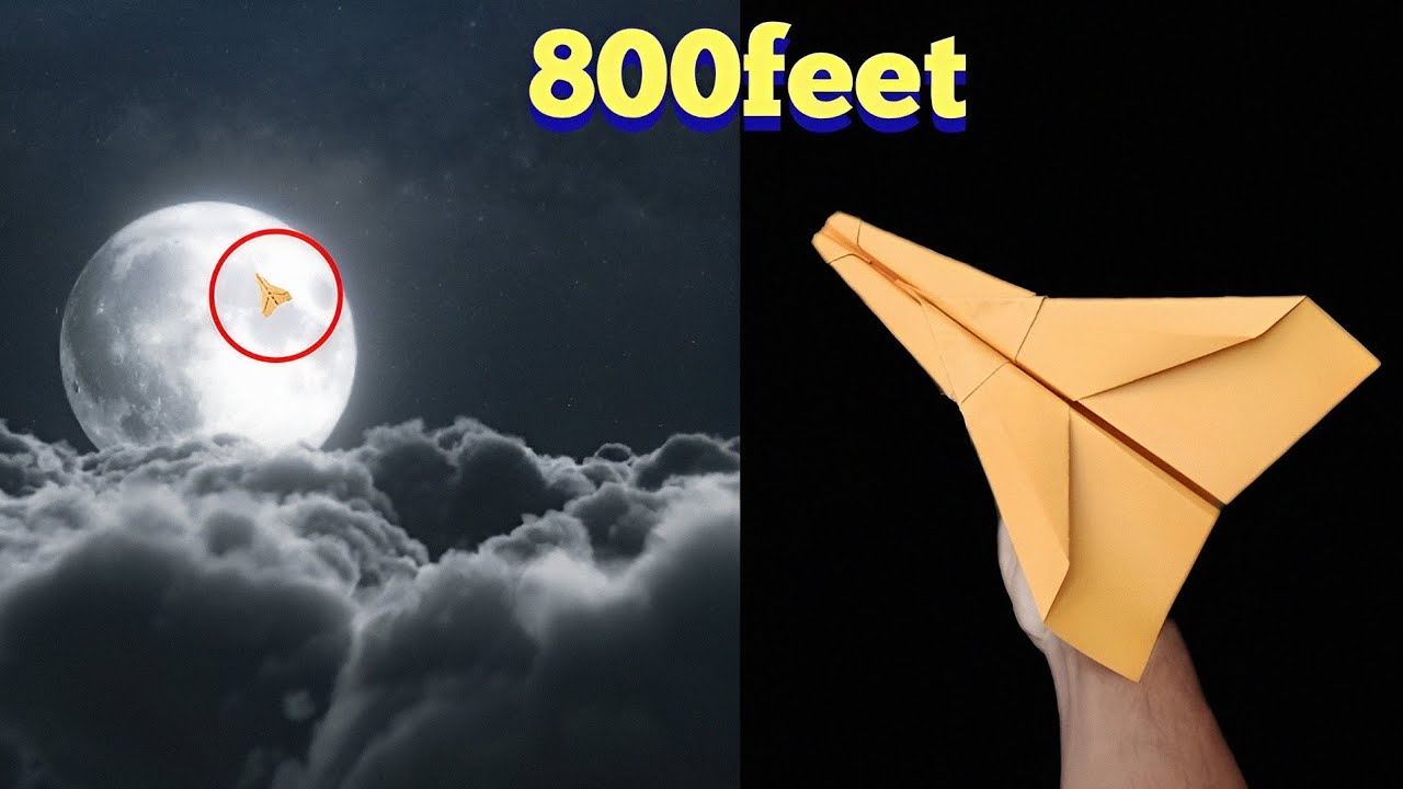 How to make a beautiful and powerful paper airplane that went up 800 ...