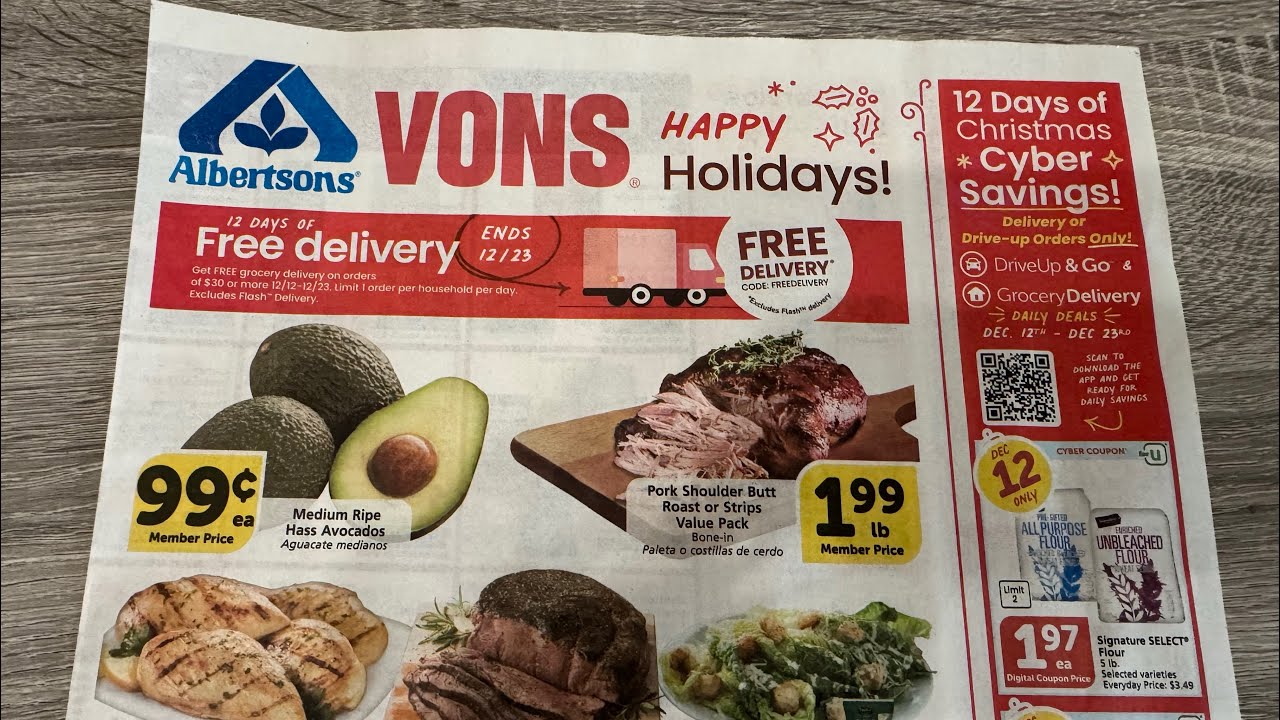 Albertsons/Vons/Safeway Ad Scan | 12/11 - 12/17 | Dec 11 2024 - YouTube