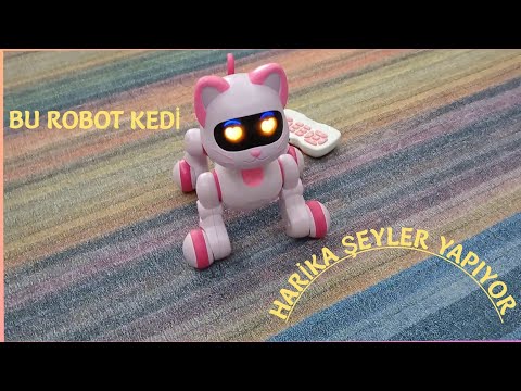 Akıllı robot kedi aldık.Kedimiz robotu kıskand😱Bu robot hem sevimli hm eğlenceli.اشترينا قطة روبوتية