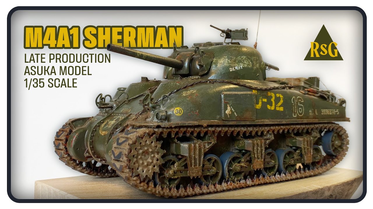 M4A1 Sherman - Asuka Model 1/35 scale - full build - YouTube