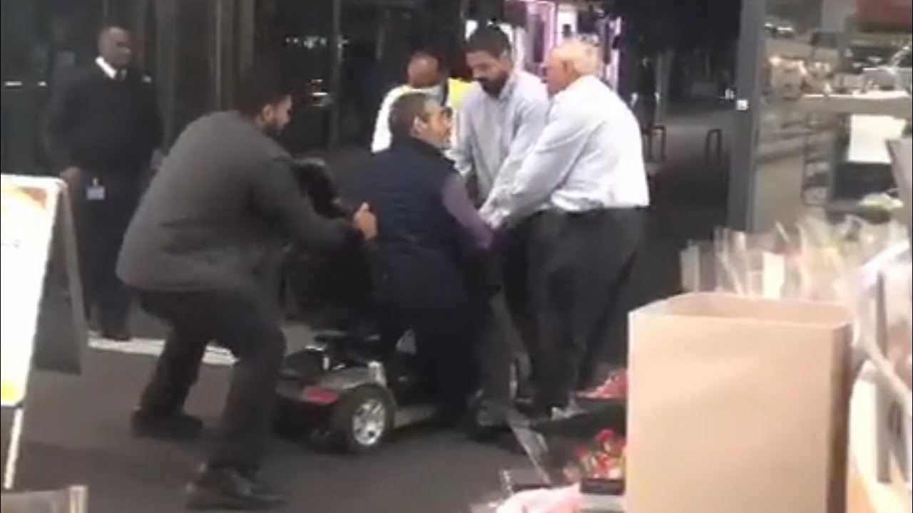 Disabled Man Vs 5 Asda Security Guards South London - YouTube