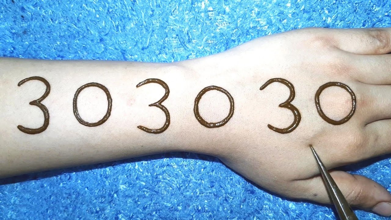 303030 Easy Number mehndi designs | Simple mehandi designs | Mehndi ...